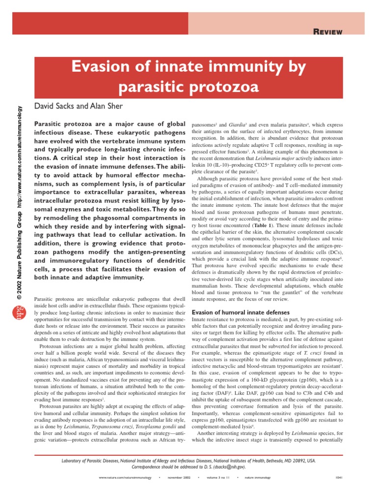 Parasites Evade The | PDF | Interleukin 12 | Immune System