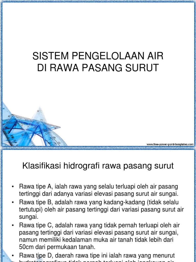 Sistem Pengelolaan Air Di Lahan Rawa Pasang Surut | PDF
