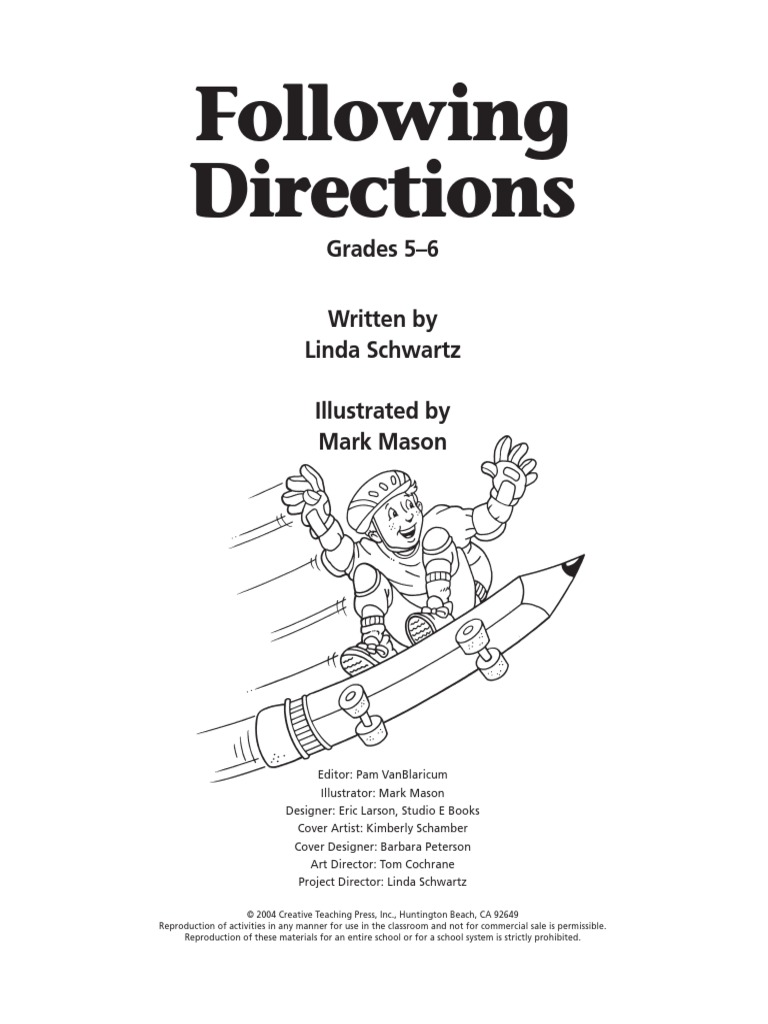 Following Directions: Grades 5-6 | PDF | Business