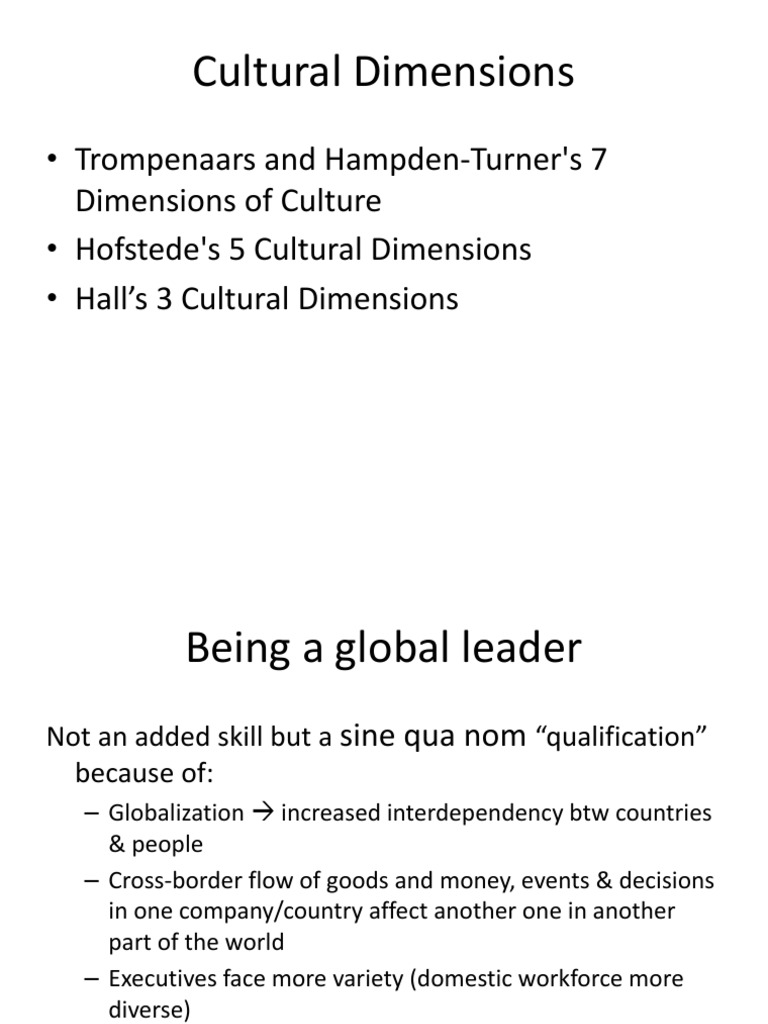 Cultural Dimensions | PDF | Emotions | Psychology