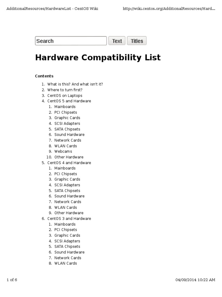 CentOS Hardware Compatibility List | PDF | Network Interface Controller ...