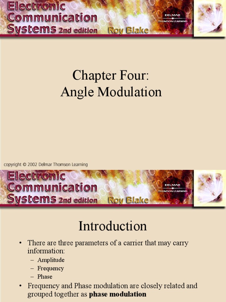 Chapter Four: Angle Modulation | Download Free PDF | Frequency ...