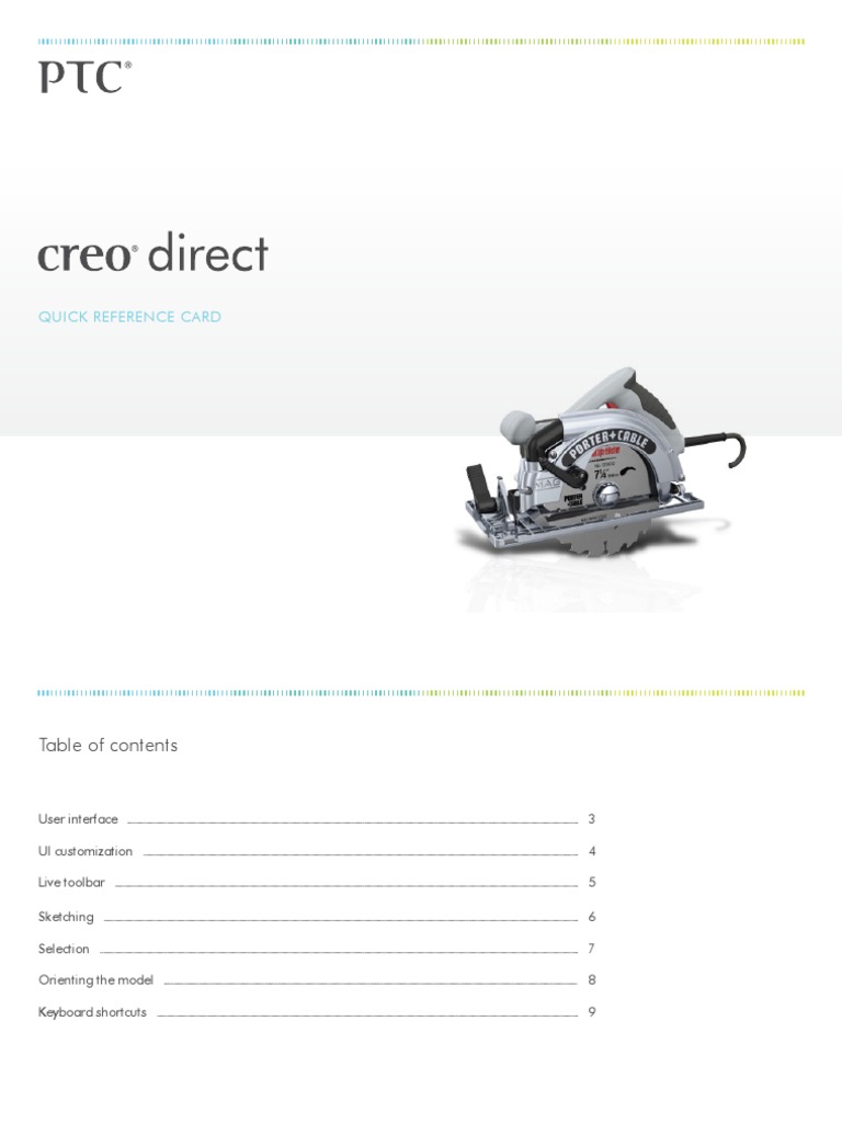 Creo Direct QRC En | Keyboard Shortcut | Computer Keyboard