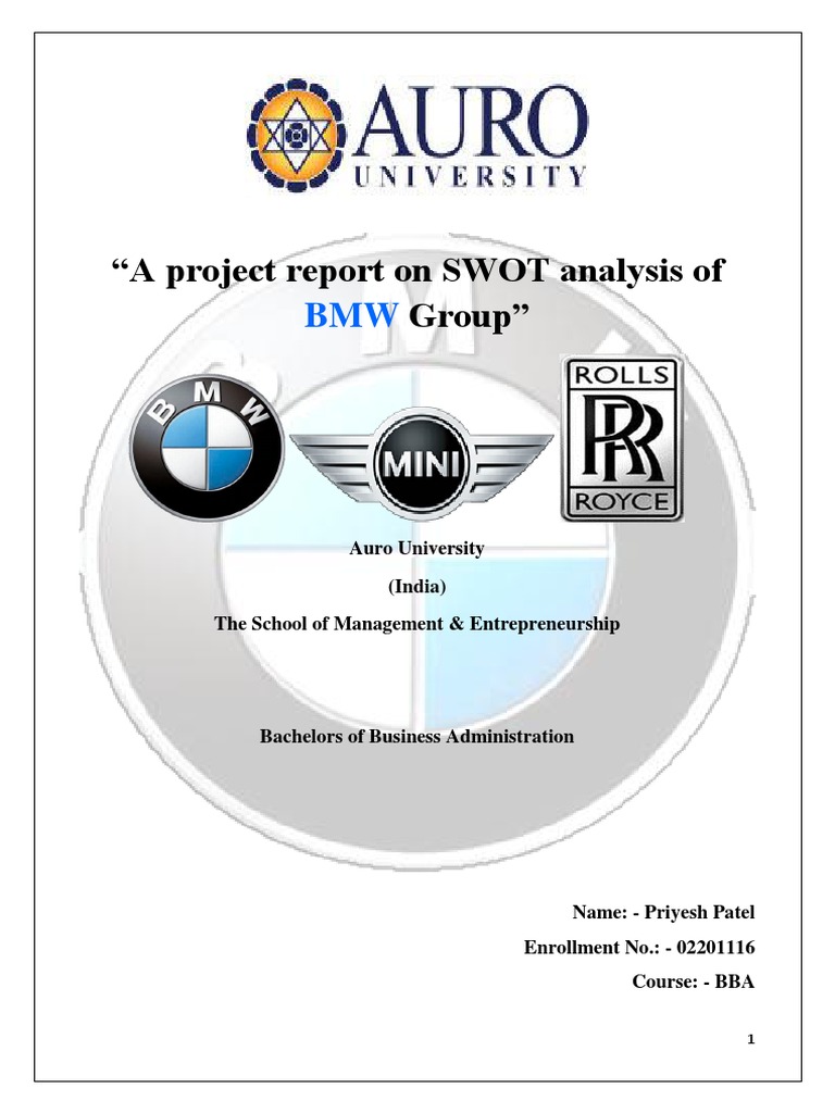 Swot Analysis of BMW Group | PDF | Bmw | Car