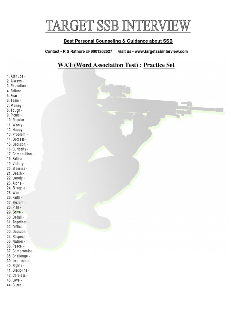 WAT Practice Set | PDF