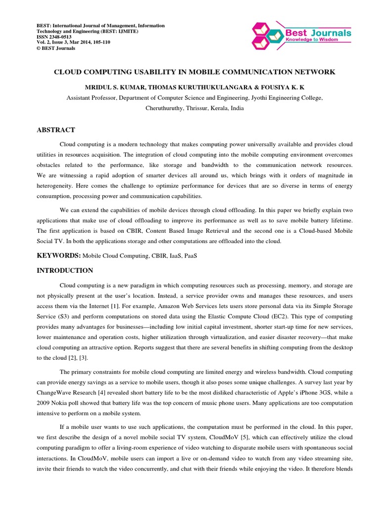 Management-Mridul S Kumar-Cloud Computing | PDF | Cloud Computing | Android (Operating System)