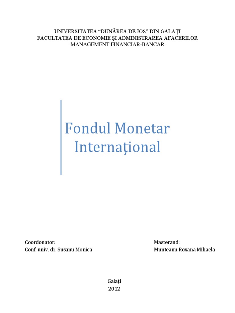 Fondul Monetar International | PDF