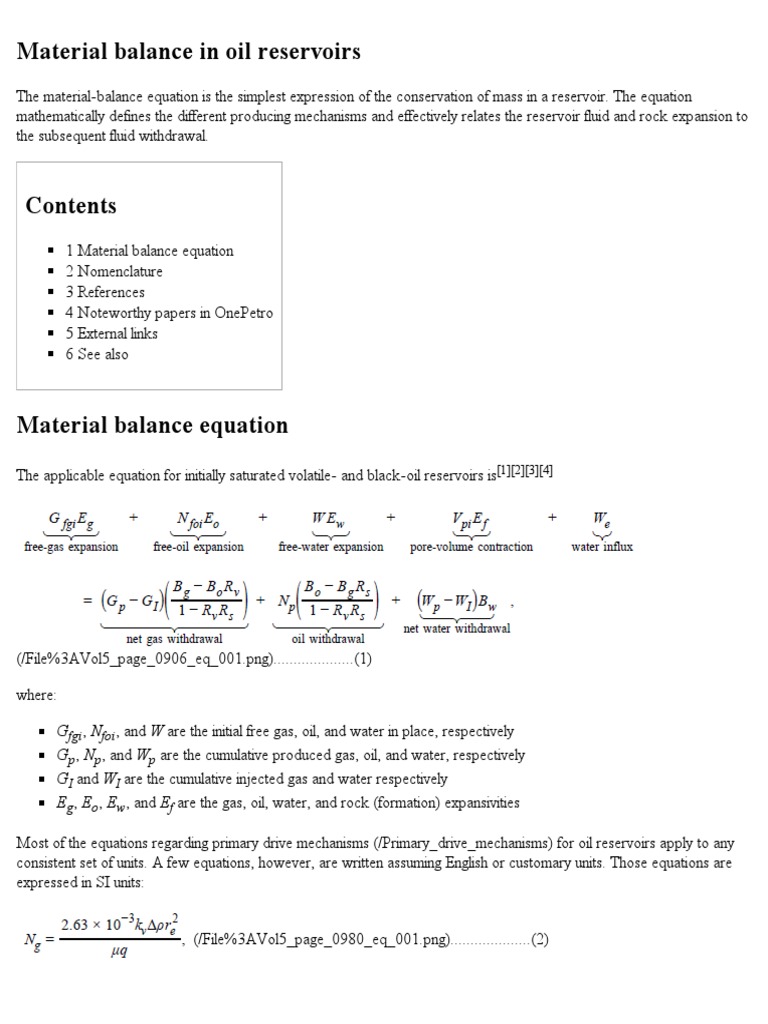 Material Balance in Oil Reservoirs | Petroleum Reservoir | Gases
