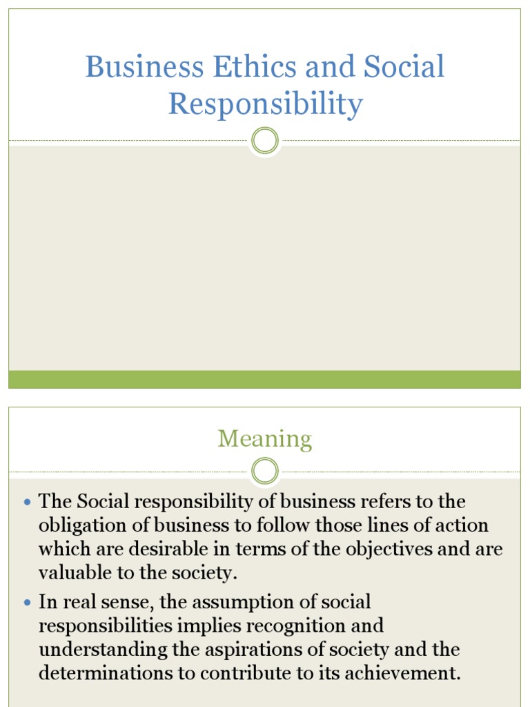 Navigating Business Ethics: Understanding a Company's Social ...