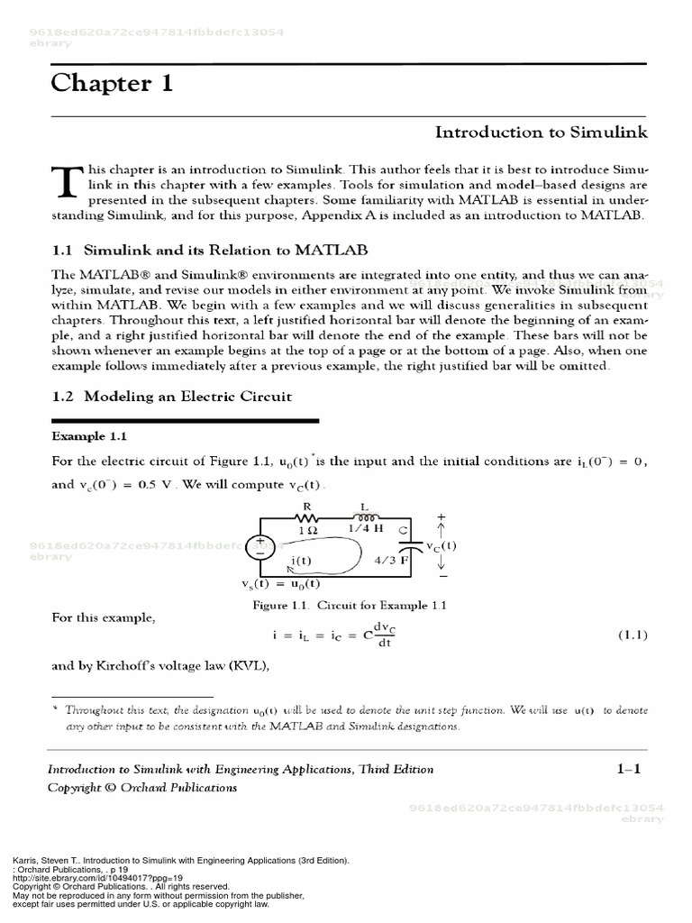 Introduction To Simulink With Engineering Applications 3rd Edition Chapter 1 Introduction To ...
