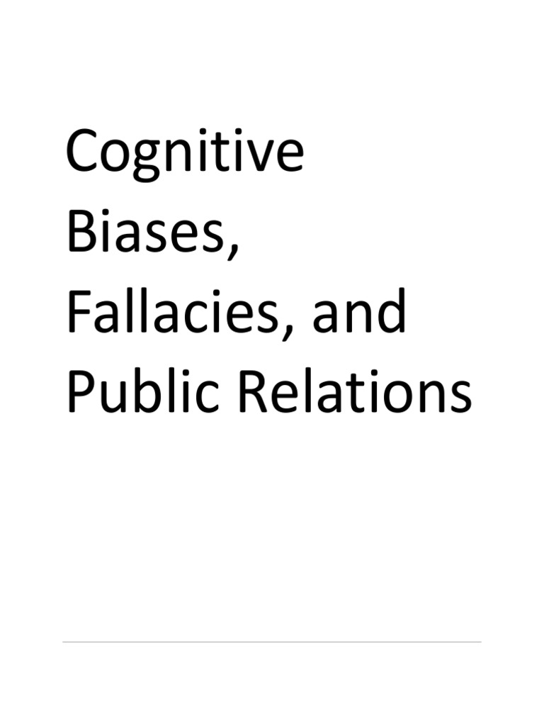 List of Cognitive Biases | PDF | Fallacy | Recall (Memory)