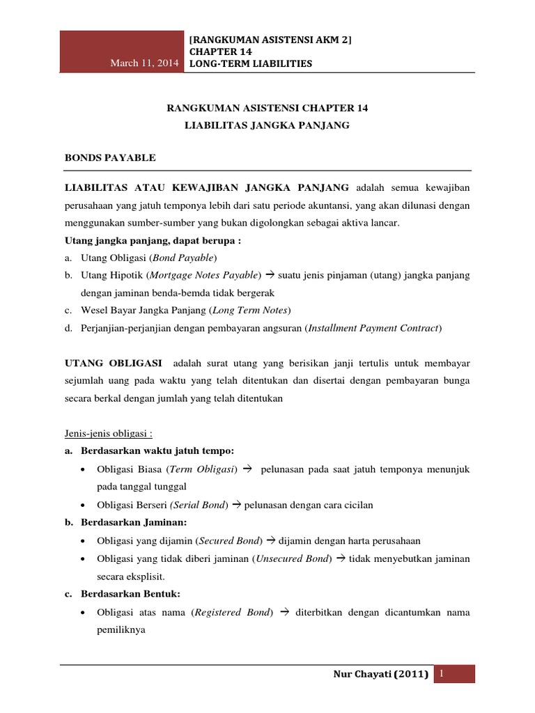 Rangkuman Chapter 14 | PDF | Bisnis | Pengelolaan Keuangan & Uang