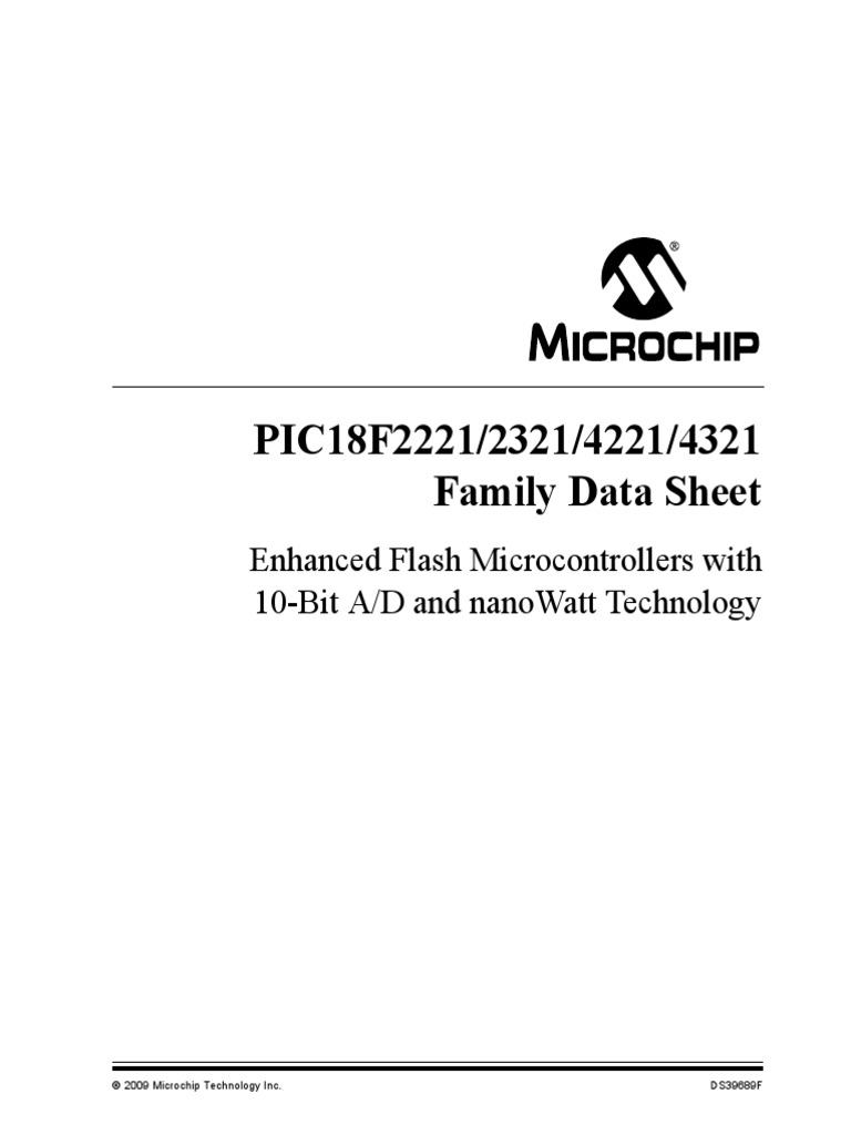 PIC18F4321 | PDF | Pic Microcontroller | Electronic Oscillator