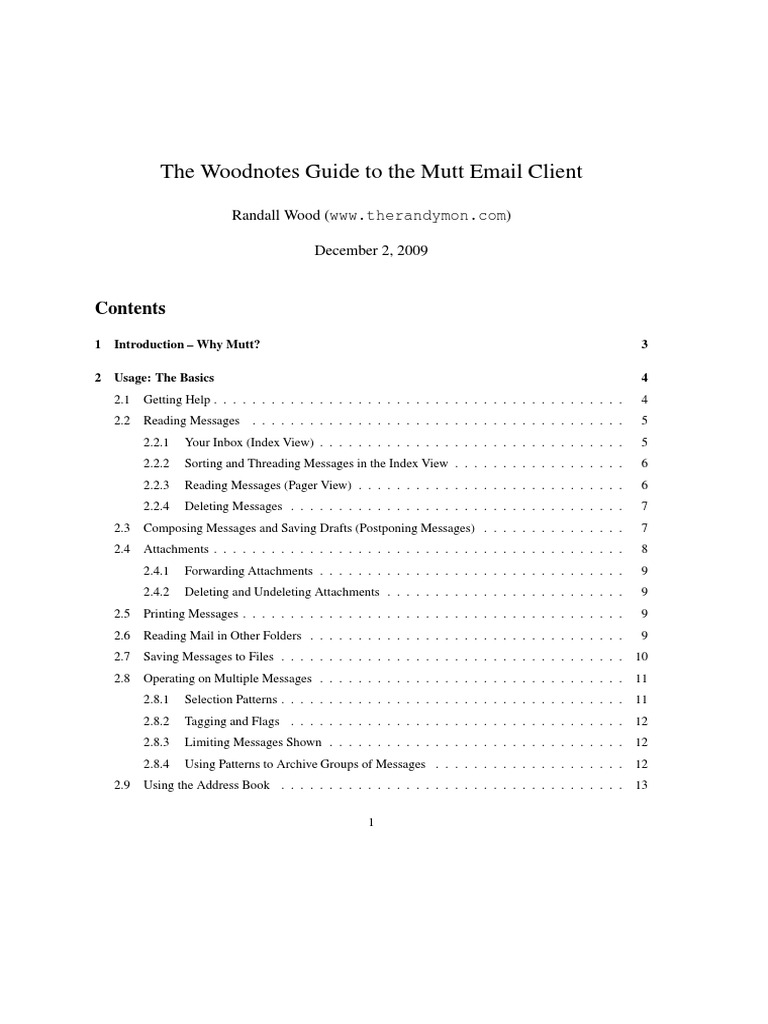 An In-Depth Guide to Mastering the Mutt Email Client | PDF | Email ...