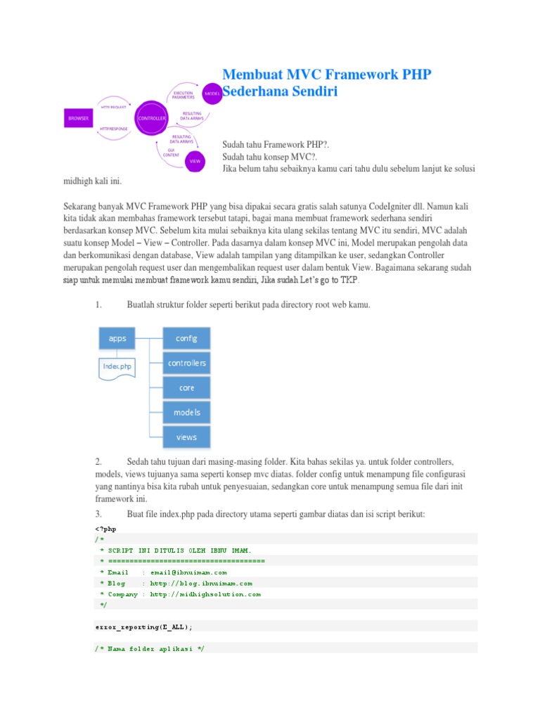 Membuat MVC Framework PHP Sederhana Sendiri | PDF | Teknologi & Rekayasa