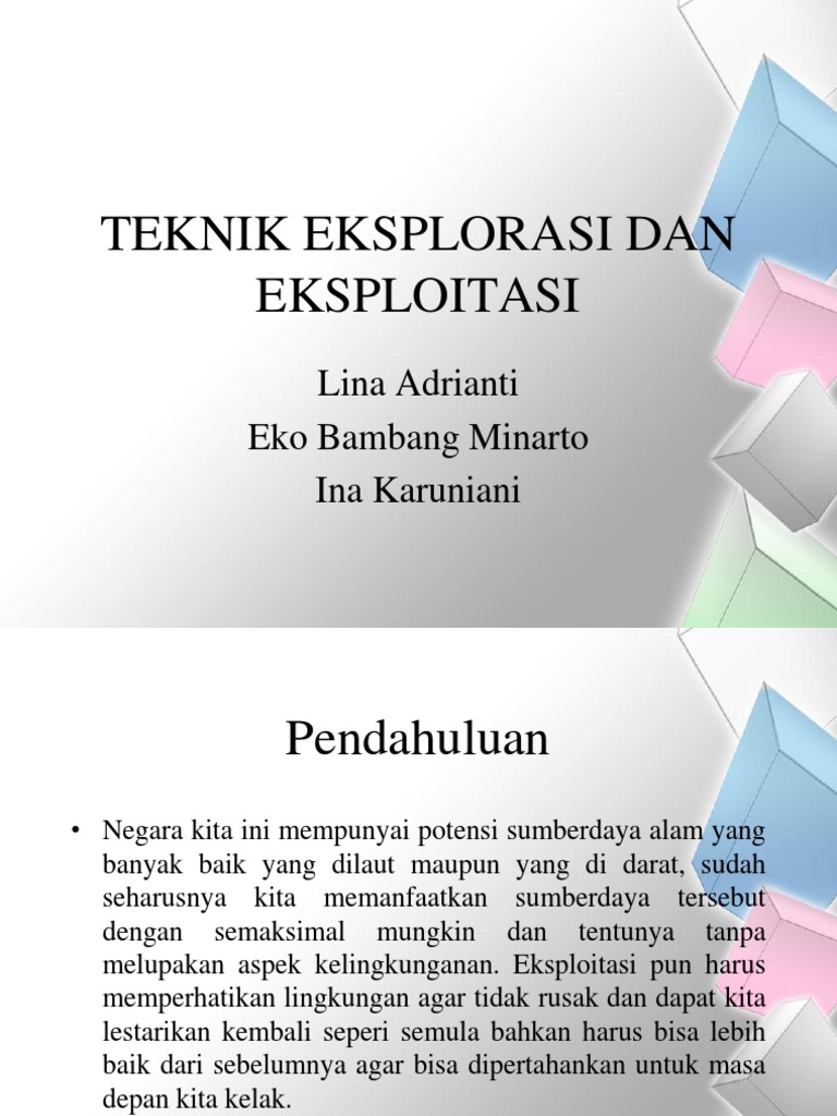 Teknik Eksplorasi Dan Eksploitasi | PDF
