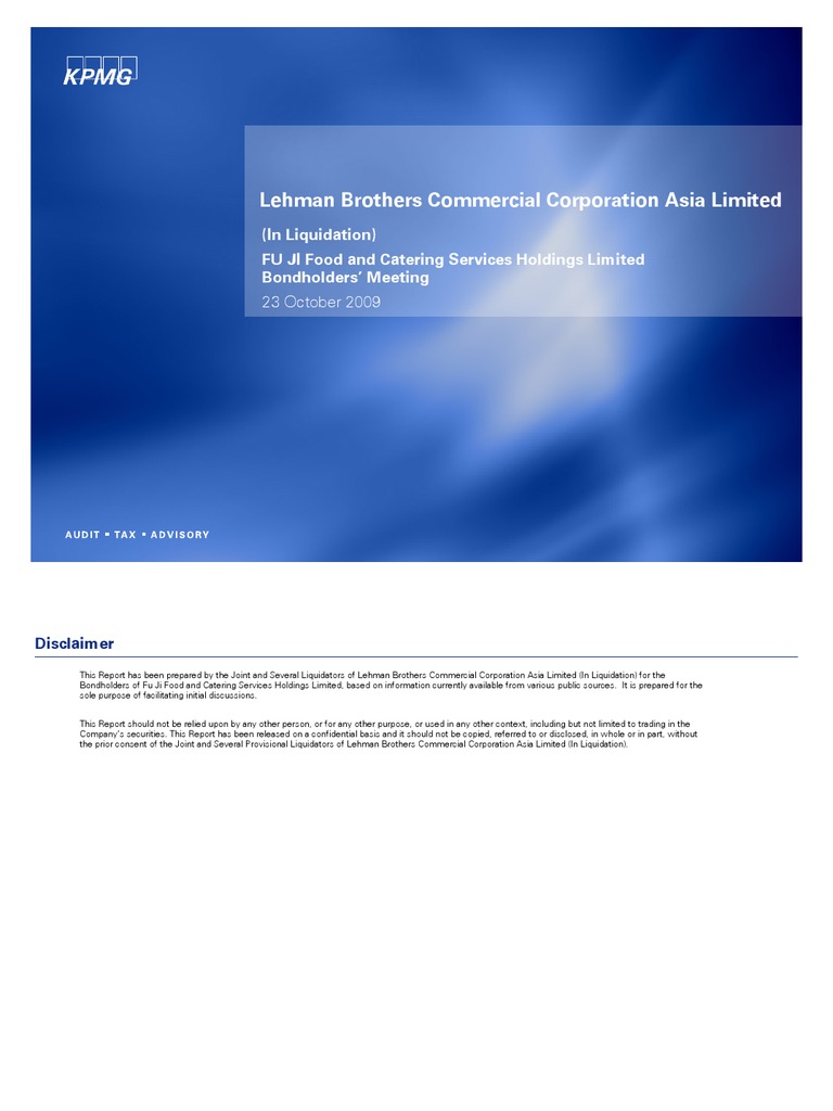 Fu Ji - KPMG Report | PDF | Bonds (Finance) | Revenue