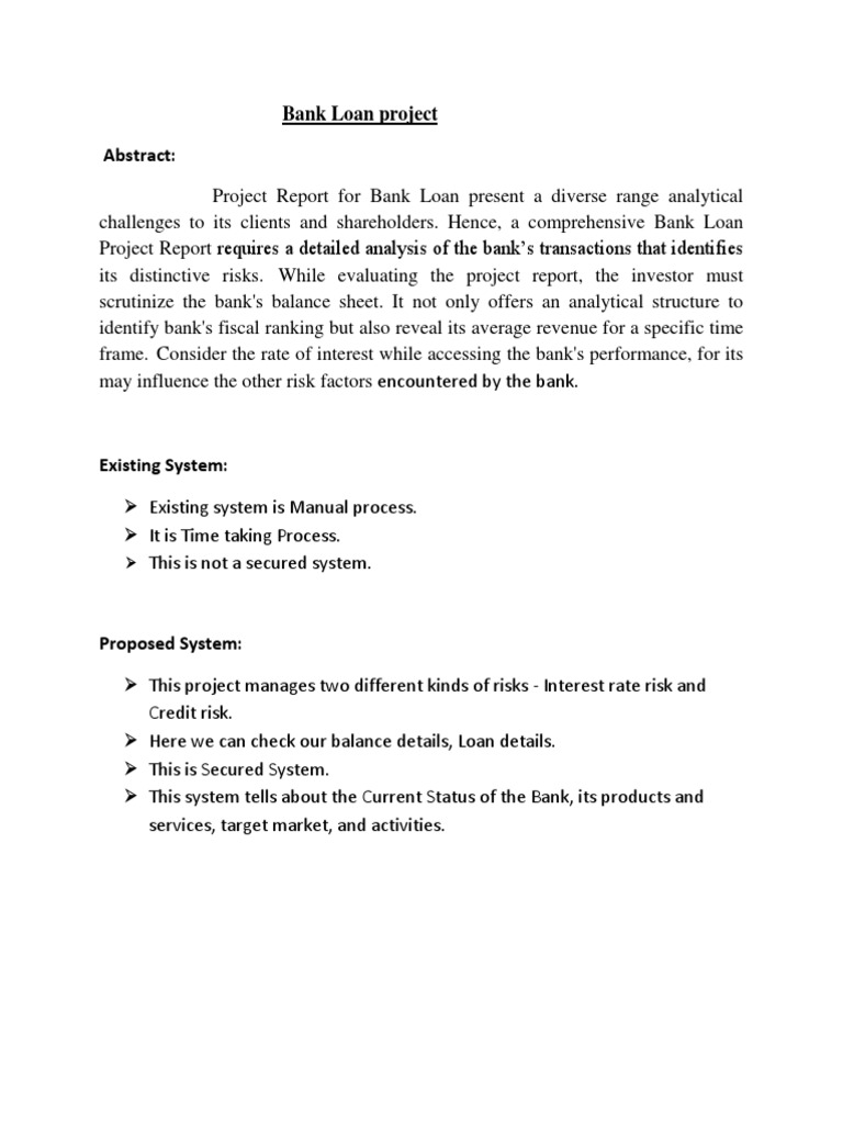 Bank Loan Project Report | PDF