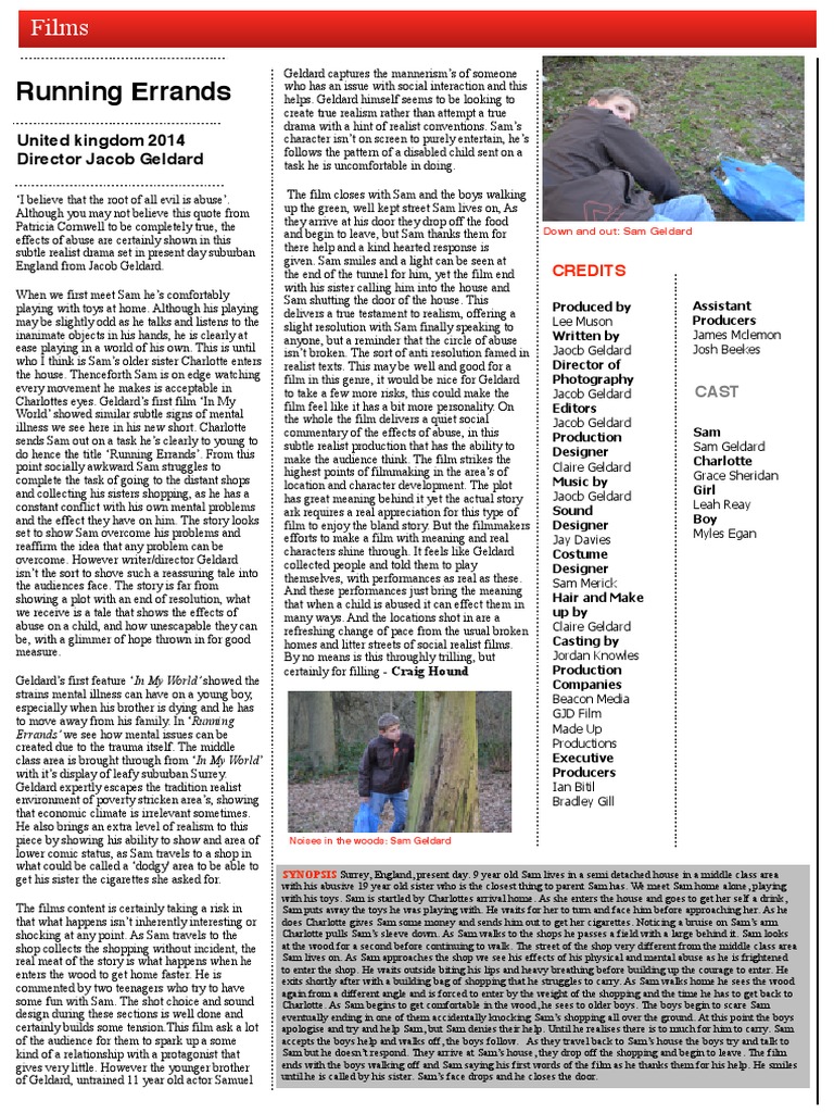 Film Review Final | PDF | Filmmaking | Realism (Arts)