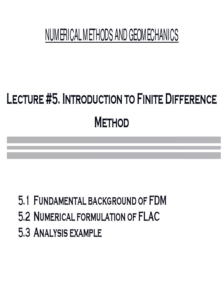 Lecture 5. FDM - Flac | Download Free PDF | Numerical Analysis ...