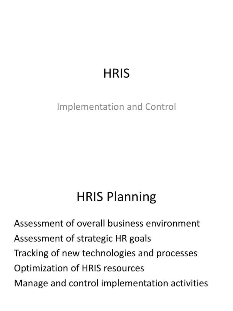 HRIS Implementation | PDF | Information Security | Business Process
