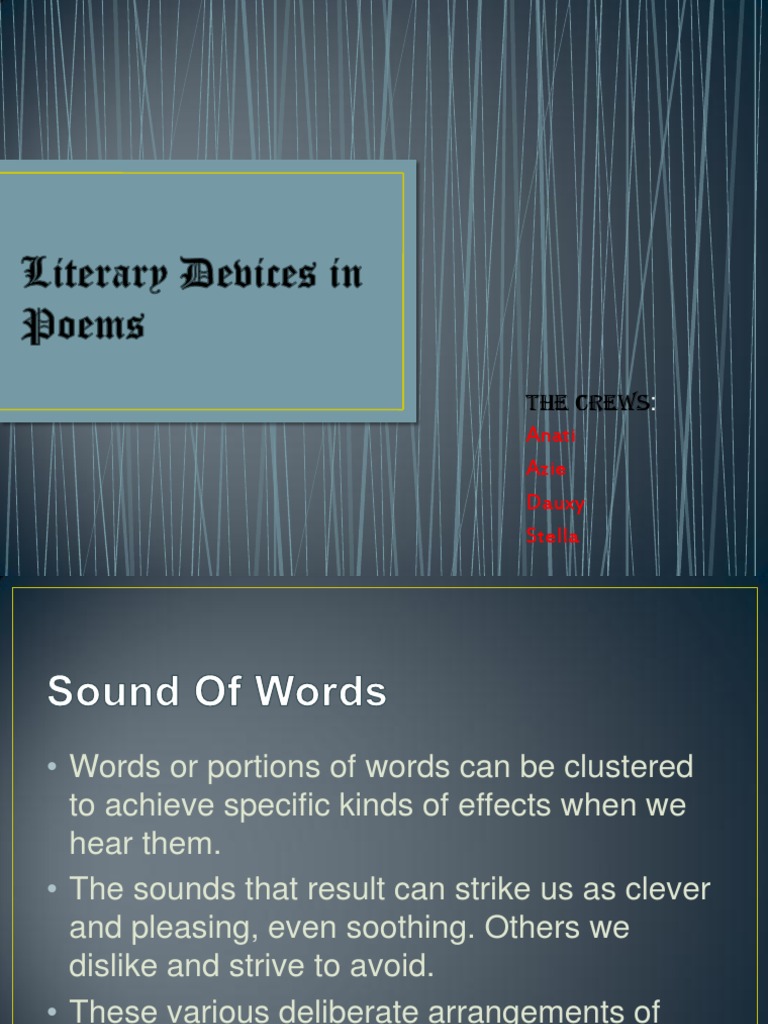 Literary Devices in Poems | PDF | Rhyme | Poetry