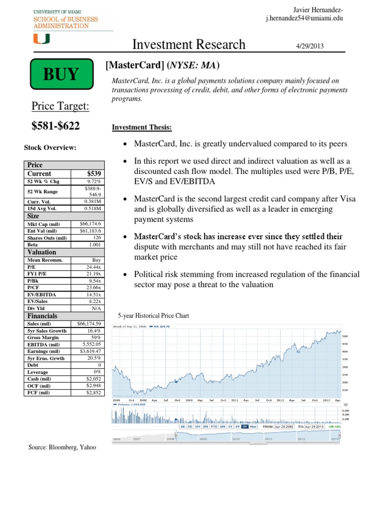 MasterCard Report | PDF | Visa Inc. | Master Card