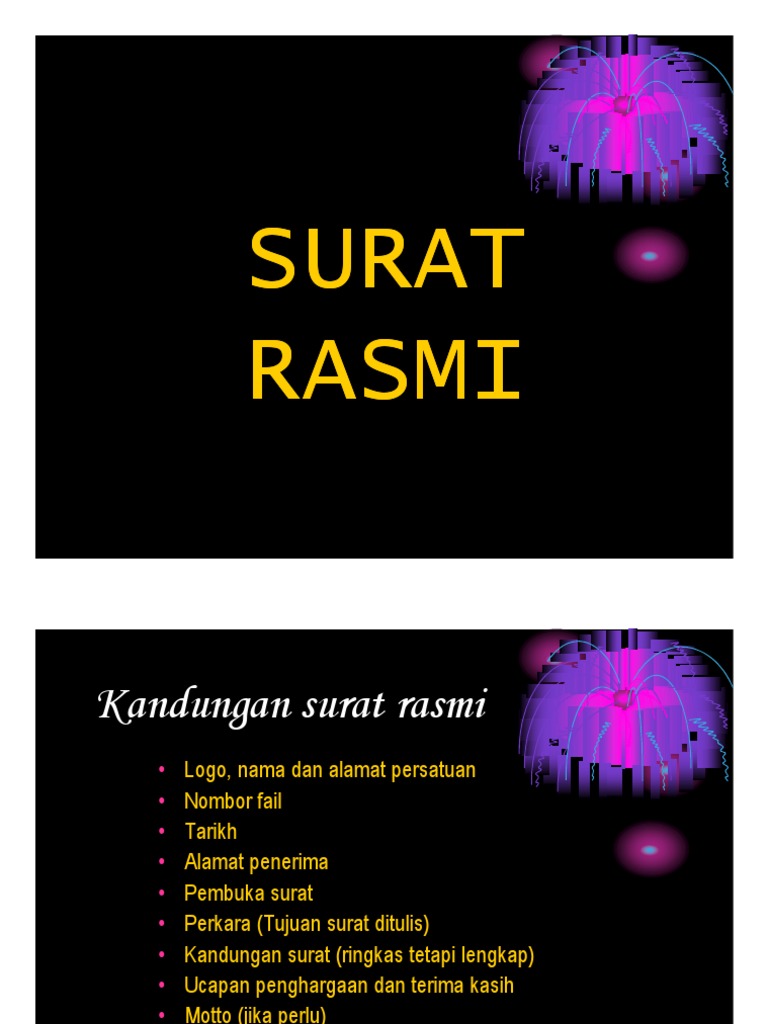 Contoh Surat Rasmi | PDF