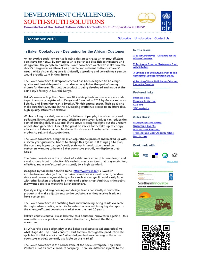 Development Challenges, South-South Solutions: December 2013 Issue ...