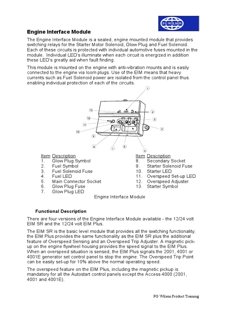 Engine Interface Module | PDF | Relay | Fuse (Electrical)