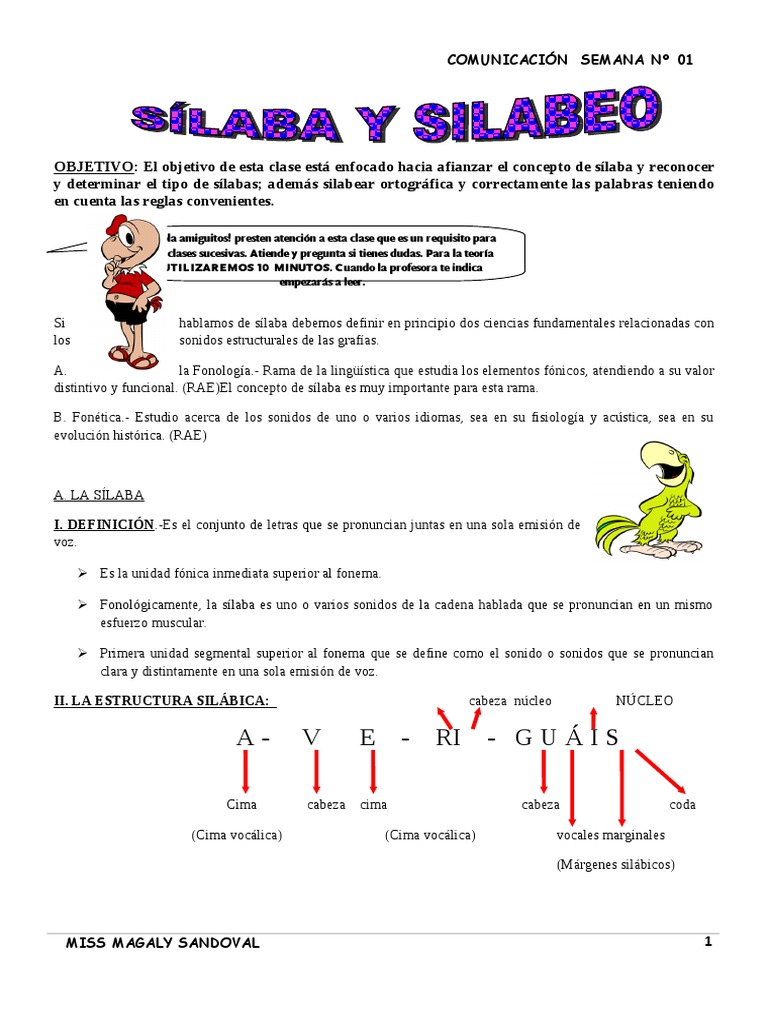 Silaba y Silabeo | Sílaba | Fonema