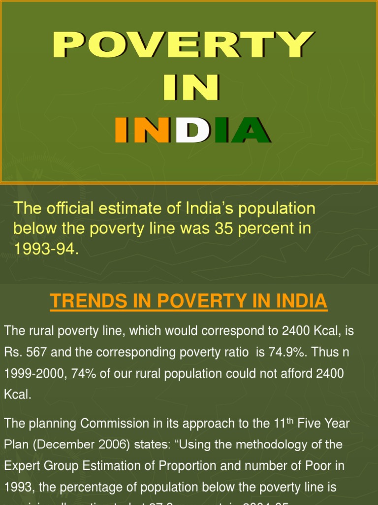 Poverty Estimation Trends in India | PDF | Poverty | Poverty & Homelessness