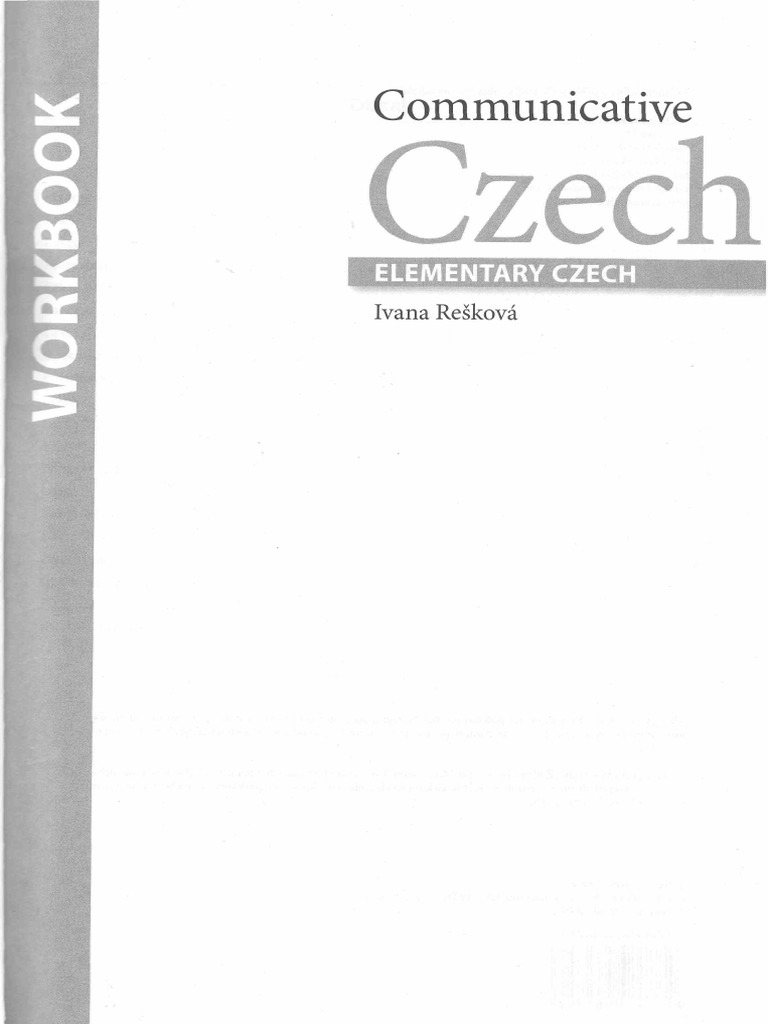 01 Communicative Czech (Elementary Czech) Workbook | PDF
