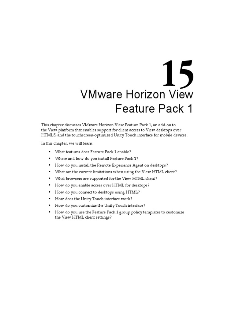 7966EN Chapter15 VMware Horizon View Feature Pack 1 | PDF | Group ...