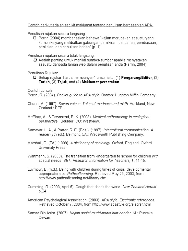 Contoh APA Stail | PDF