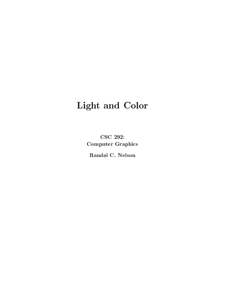 Achromatic and Colored Light | PDF | Artistic Techniques | Color