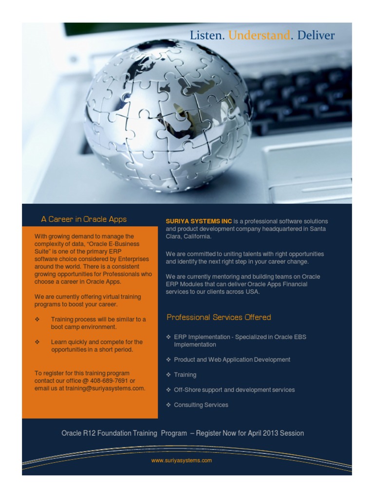 Oracle Apps Training Program FLYER | PDF | Oracle Database | Enterprise ...