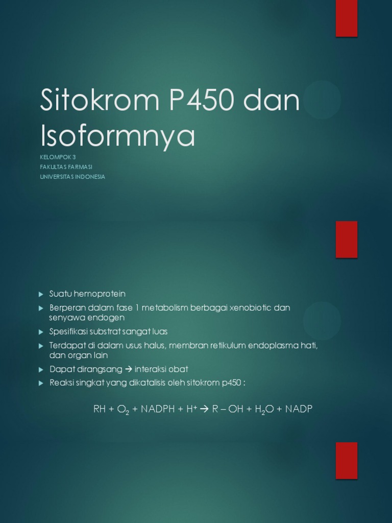 Sitokrom P450 Dan Isoformnya | PDF