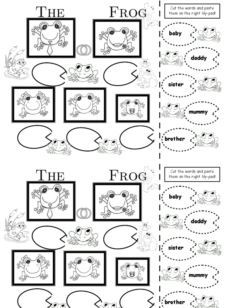 The Frog Family Worksheet | PDF | Language Arts & Discipline
