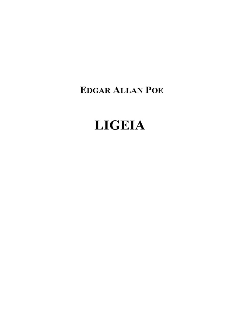 Ligeia - Edgar Allan Poe | PDF | Economía (general) | Naturaleza