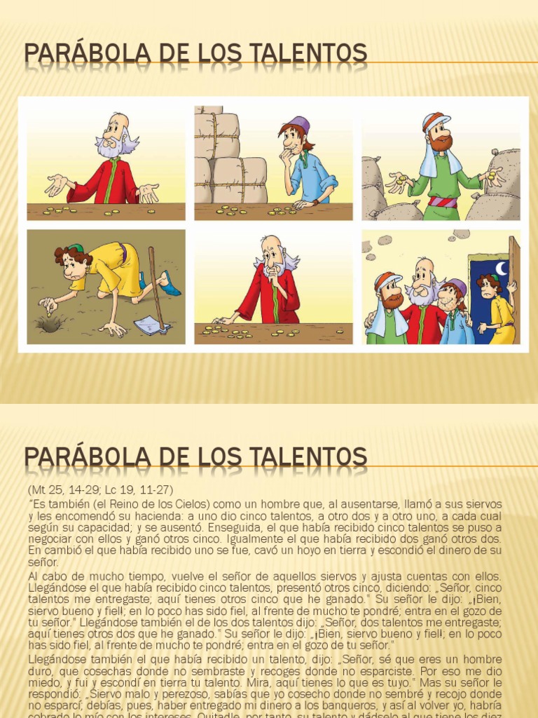 Parábola de LOS TALENTOS | PDF | Personas ejecutadas públicamente ...