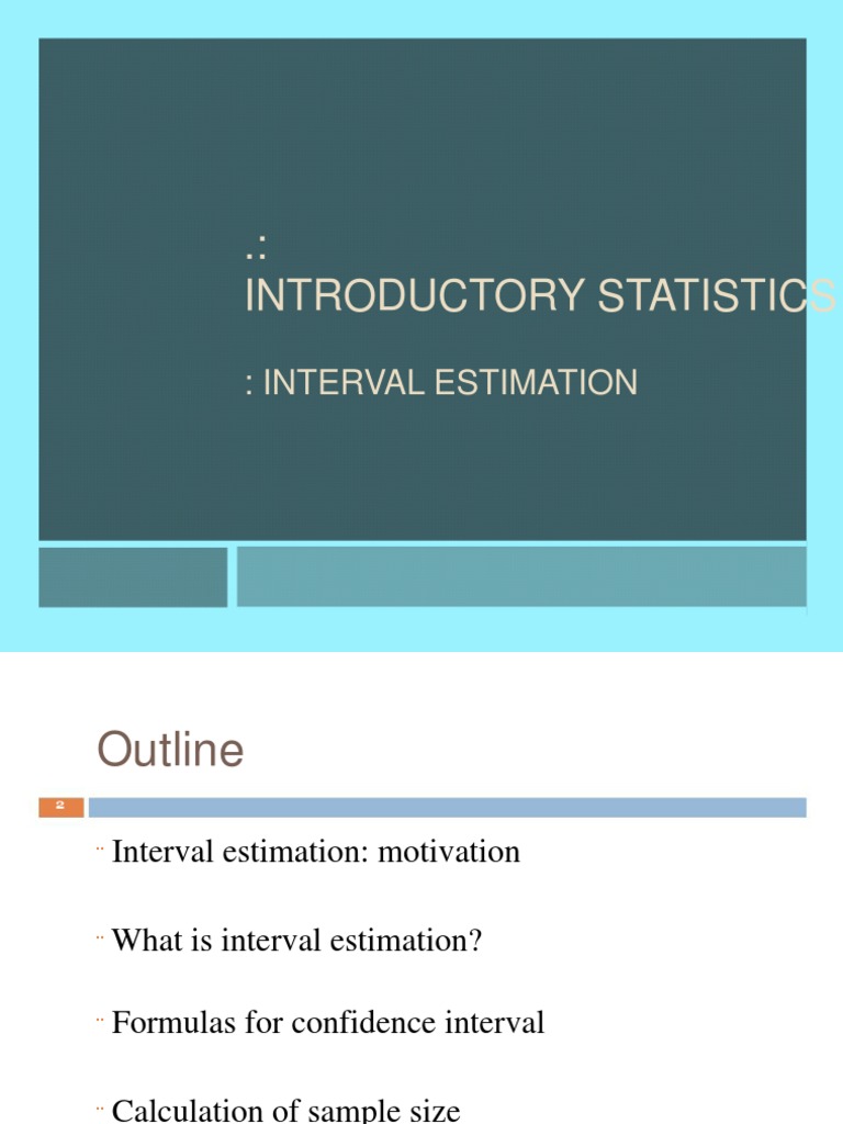 Understanding Interval Estimation in Statistics | PDF | Confidence ...