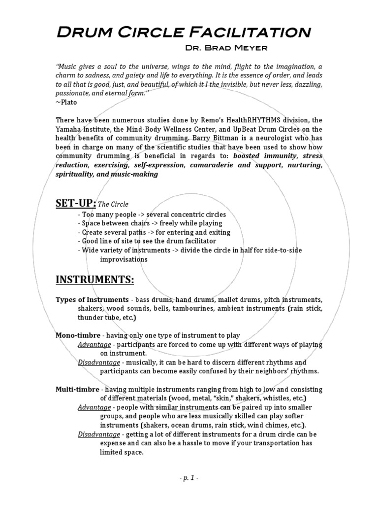 Drum Circle Facilitation Guide | PDF | Rhythm | Musical Forms