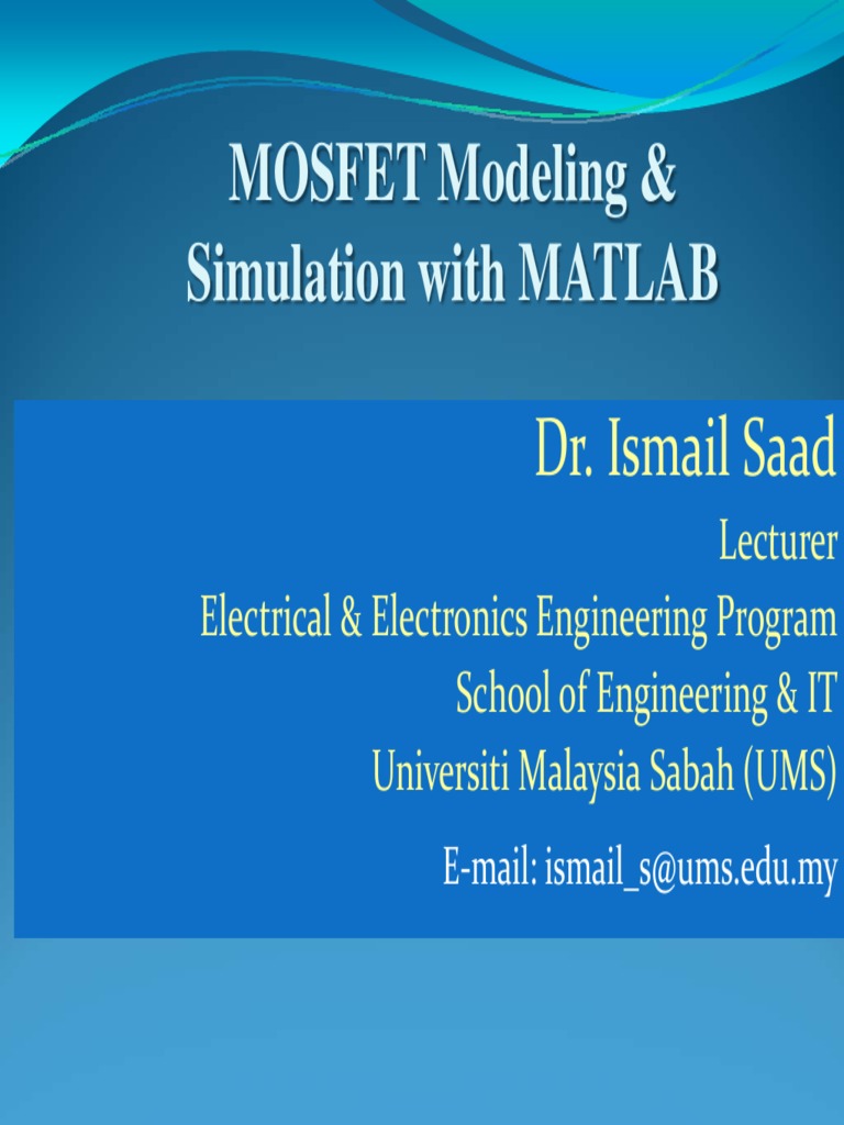 MOSFET Modeling and Simulation Guide | PDF | Teaching Methods ...