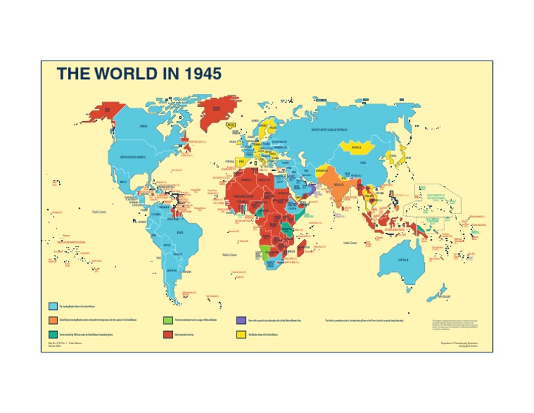 Map - The World in 1945 | PDF | Island | British Empire