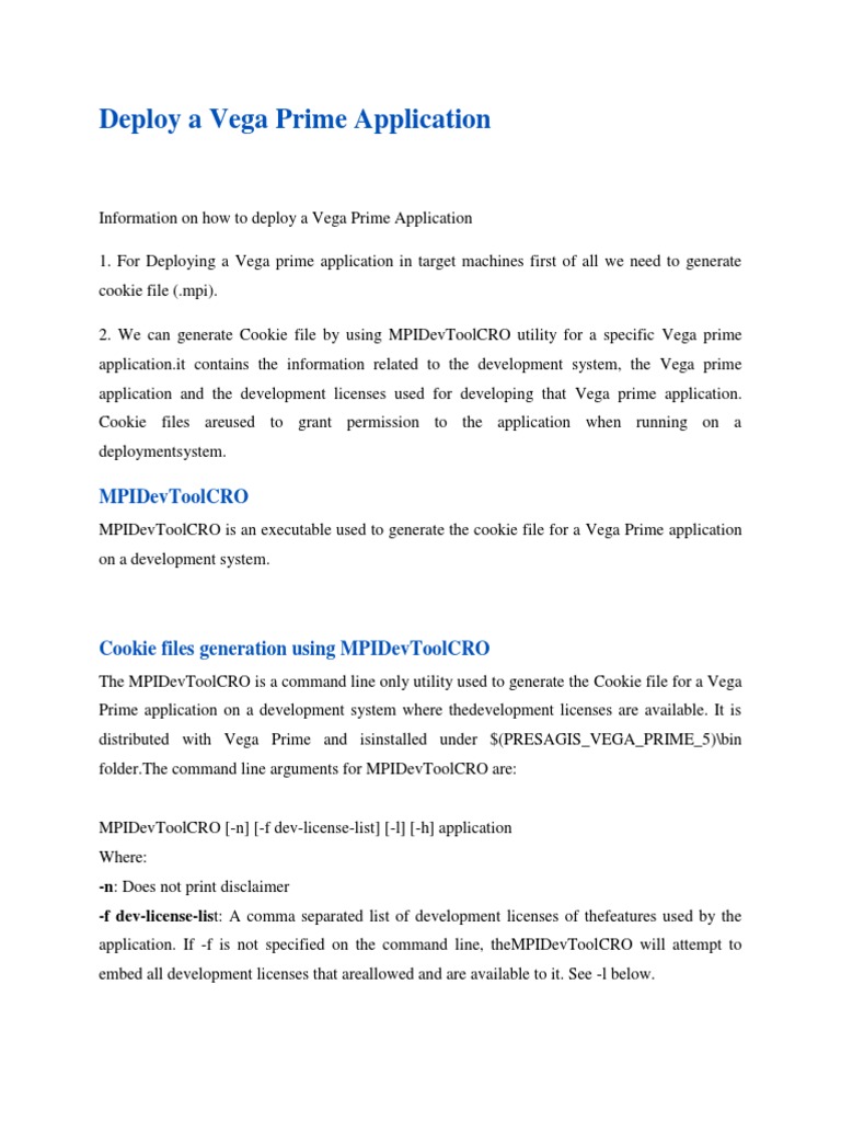 Deploy A Vega Prime Application | PDF | Command Line Interface ...
