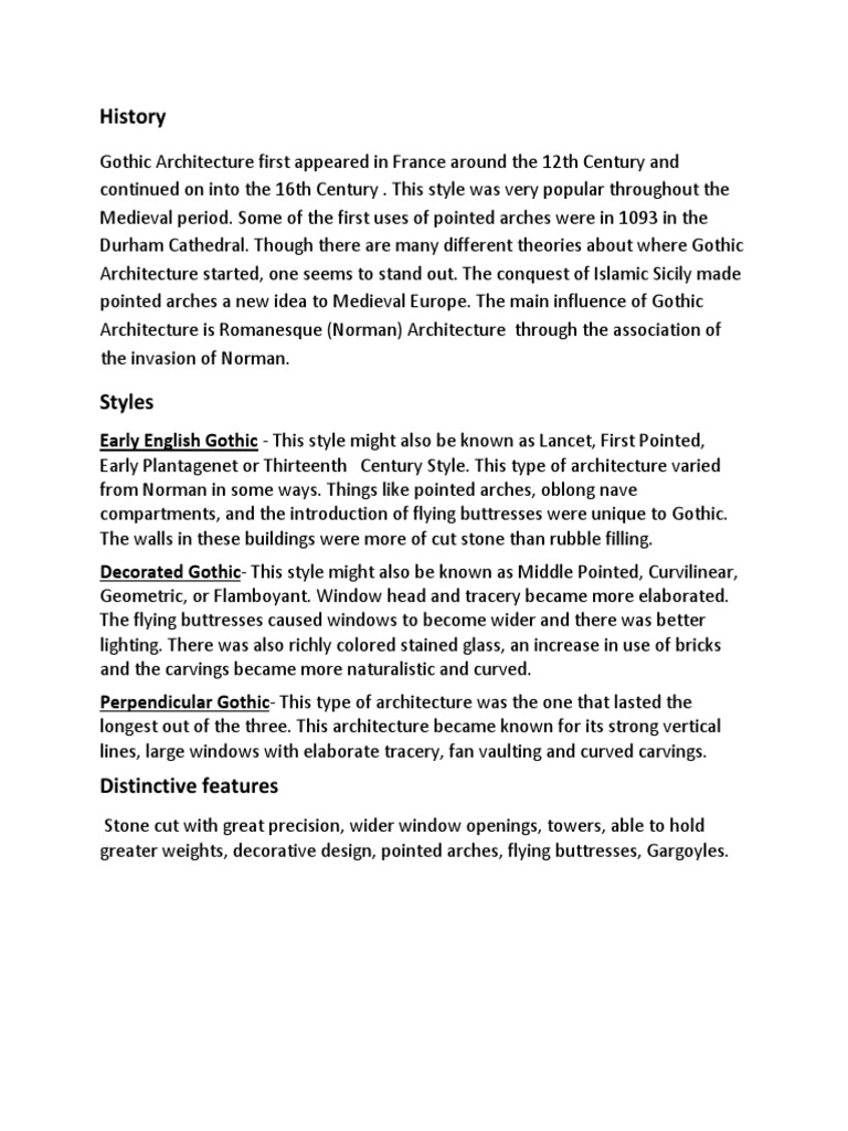 History Gothic Architecture | PDF | Communication Design ...
