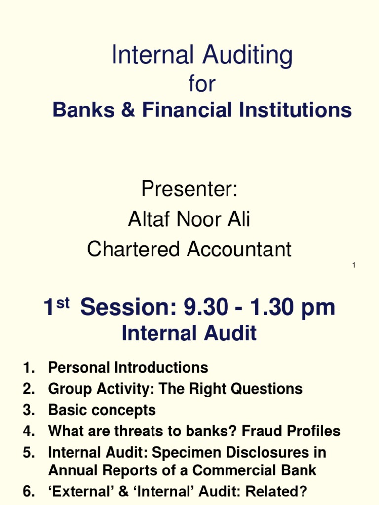 Internal Audit Insights for Banks | PDF | Internal Audit | Audit Committee