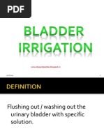 Continuous Bladder Irrigation | PDF | Catheter | Intravenous Therapy