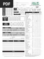Call of Cthulhu 7th Ed Character Sheet | PDF